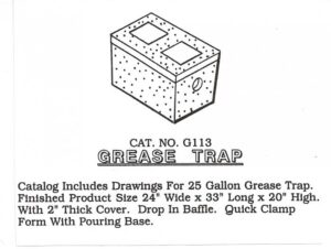 Concrete Grease Trap Forms